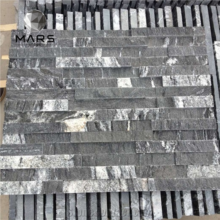 Black Slate 3D Wall Stone Cladding Split Face Wall Cladding from China ...