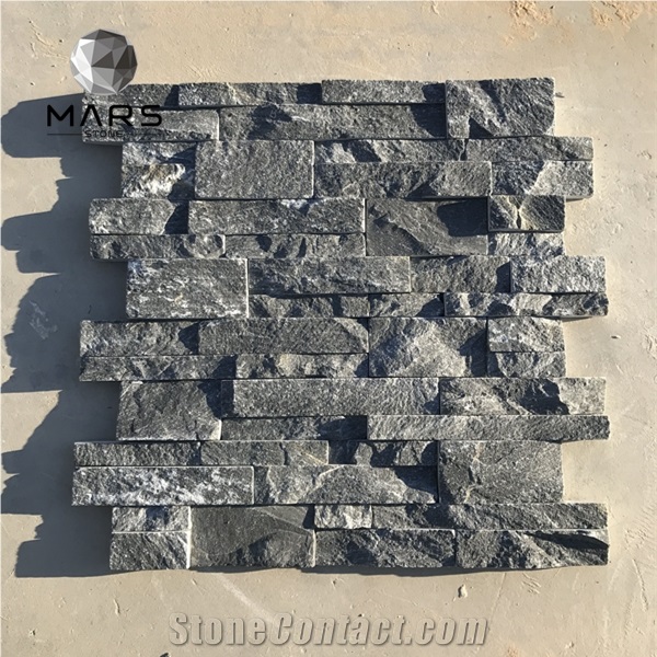 Black Slate 3D Wall Stone Cladding Split Face Wall Cladding from China ...
