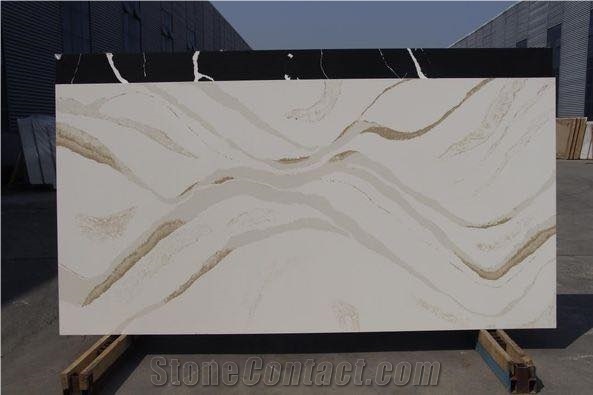 Hand Made quartz stone slab calacatta from Malaysia - StoneContact.com