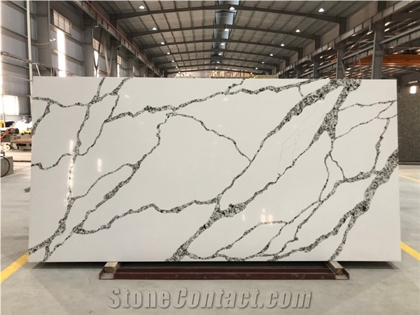 VG1303 Calacatta Milano Artificial Quartz Stone Slab from Viet Nam ...