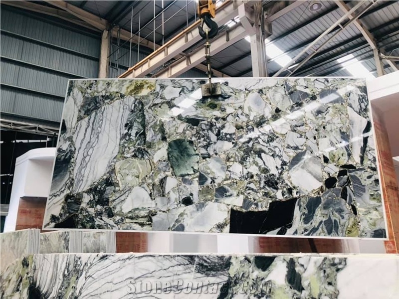 White Beauty Marble Ice Cold Jade Slab from China - StoneContact.com