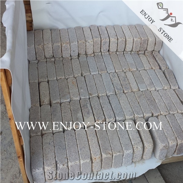 G682 Rustic Yellow Granite Tumbled Driveway Paving Stone from China ...
