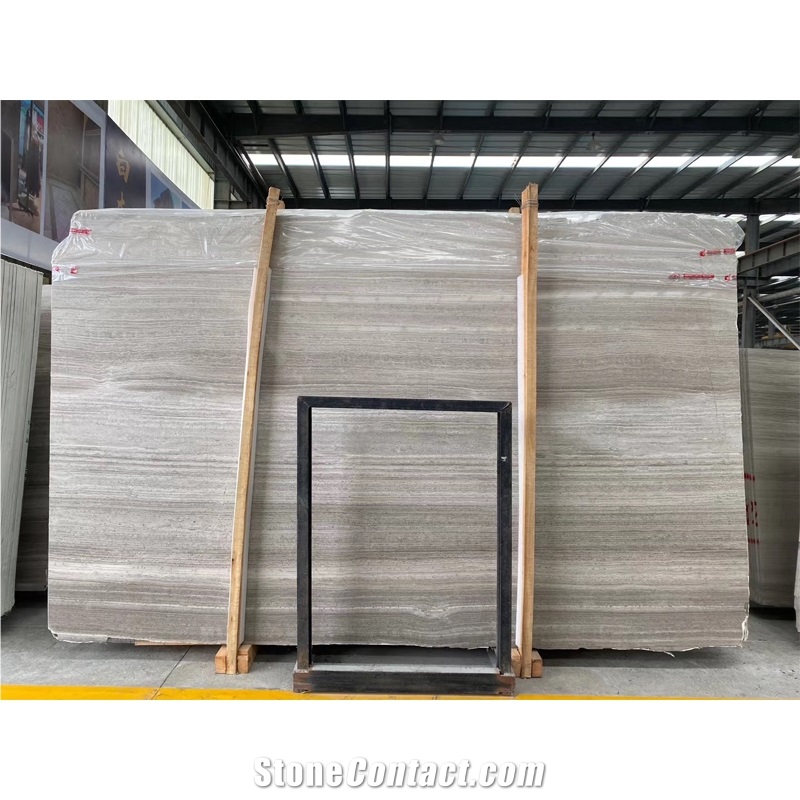 Grey Wood Marble Slabs Wooden Grey Marble Flooring Tiles from China ...