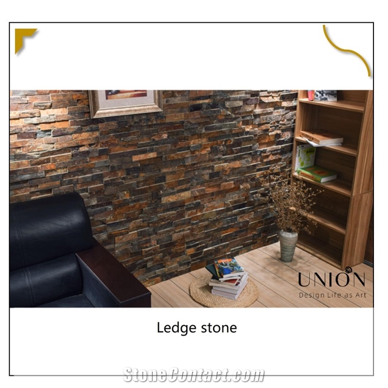 UNION DECO Natural Slate Stone Cement Ledgestone Wall Panel from China ...
