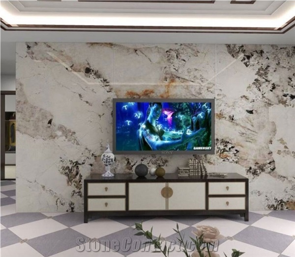 12Mm Belle Gold Artificial Sintered Stone Wall Cladding from China ...