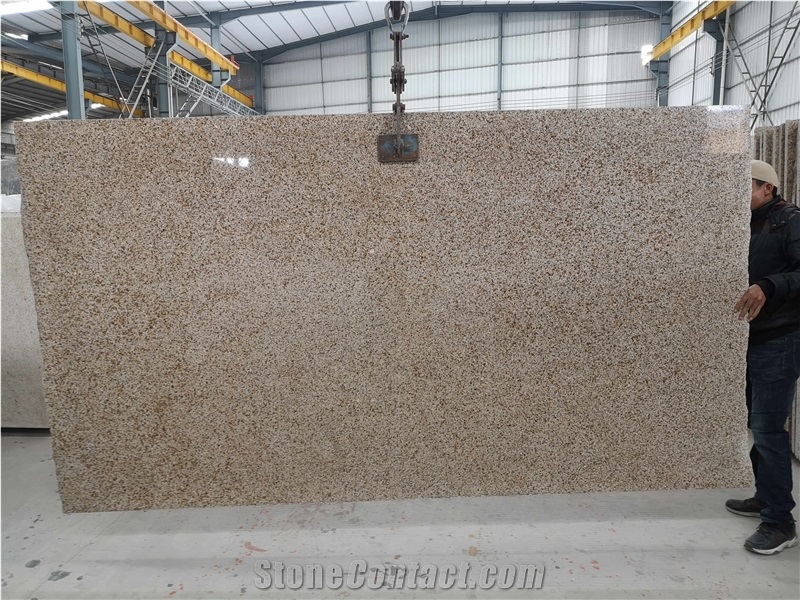G682 Rusty Yellow Granite Slabs Tiles Polished from China ...