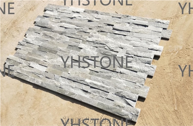Grey Natural Slate Stacked Stone Veneer Wall Panels from China ...