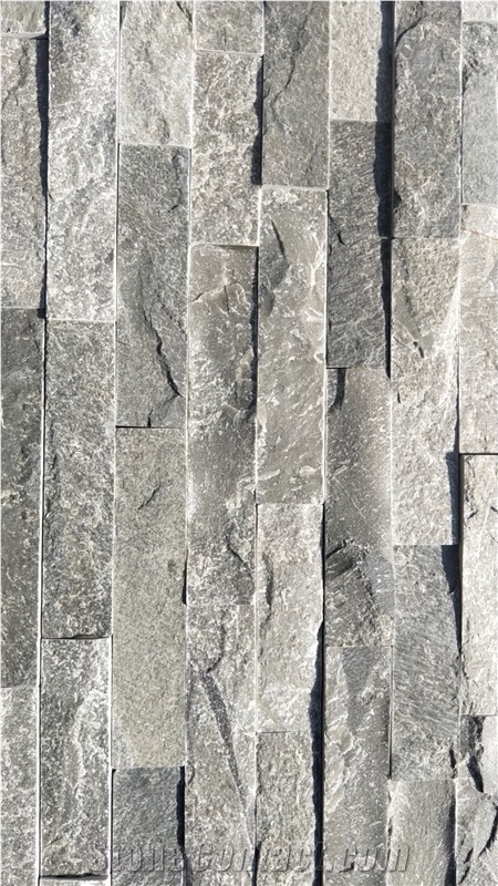 Grey Natural Slate Stacked Stone Veneer Wall Panels from China ...