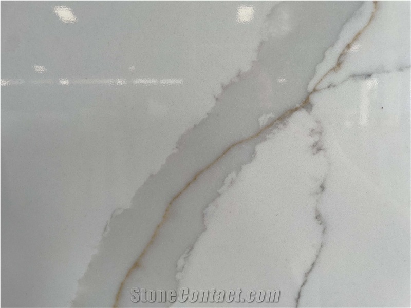 NQ7260 Calacatta Gold Compac Badan Quartz Hot Selling from Philippines ...