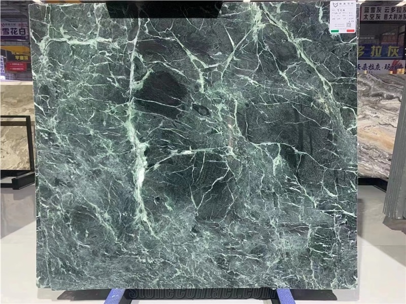 China Snowflake Green Marble Big Polished Slab Tile from China ...