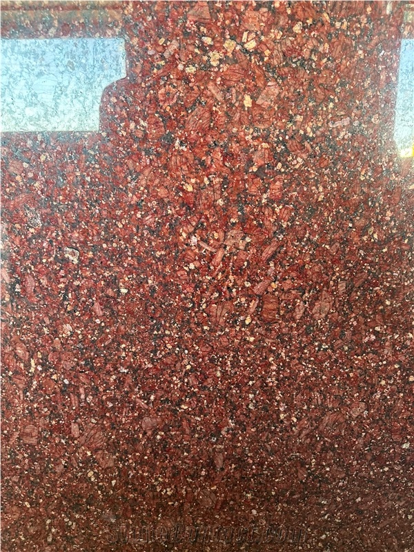 Gem Red Granite Slabs from India - StoneContact.com