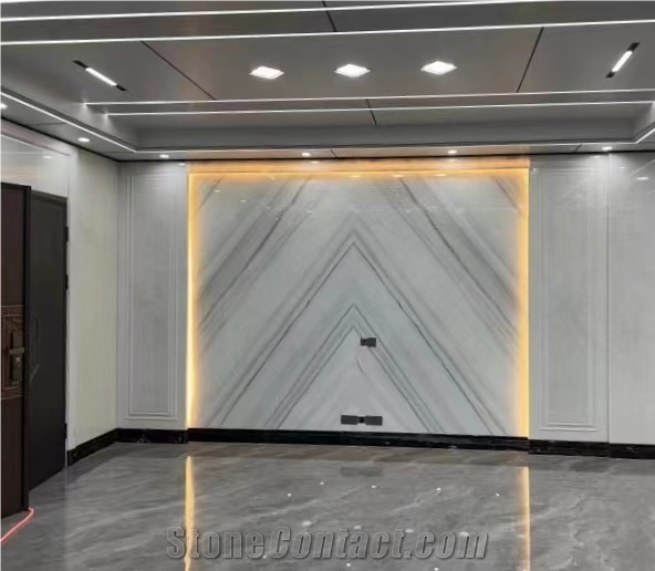 White Marble Slab Columbia Marble Tiles Bookmatch from China ...