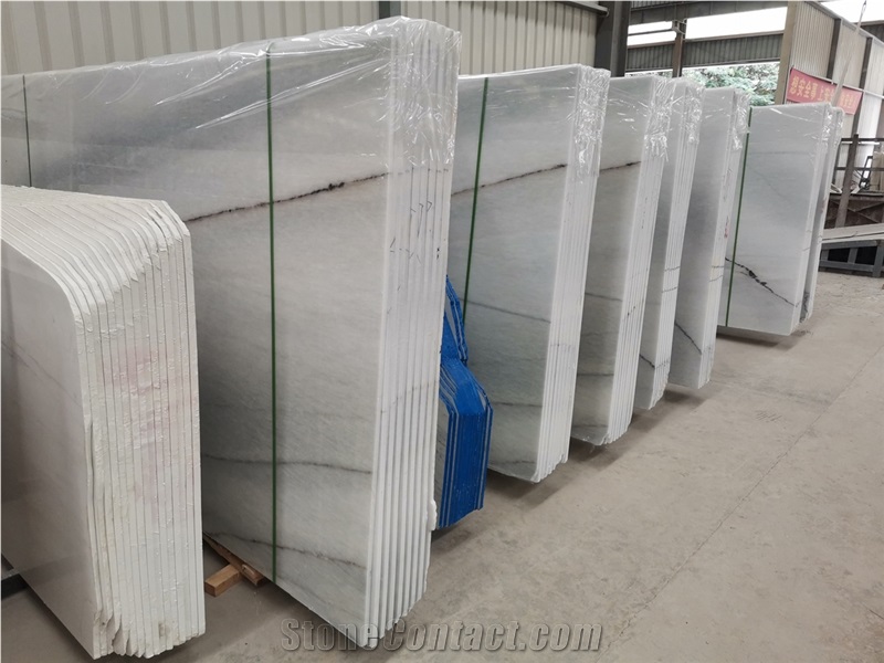 White Marble Slab Columbia Marble Tiles Bookmatch from China ...