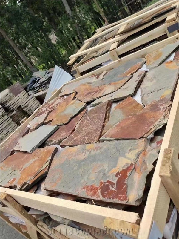 Natural Split Random Rusty Slate Wall Cladding from China ...