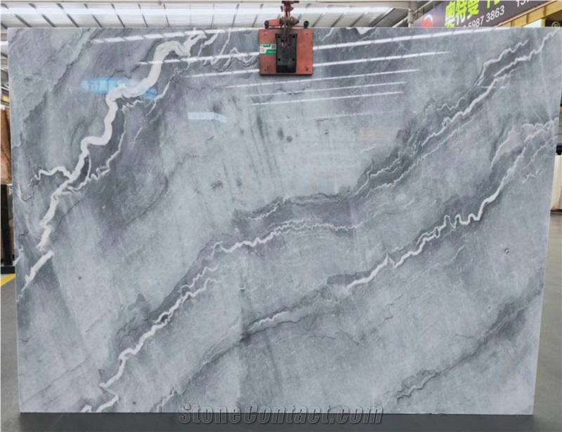 Sea Wave Grey Marble Slabs For Interior Decoration from China ...