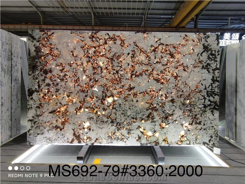 Splendor White Granite Slabs Turn Light Wall Background from China ...