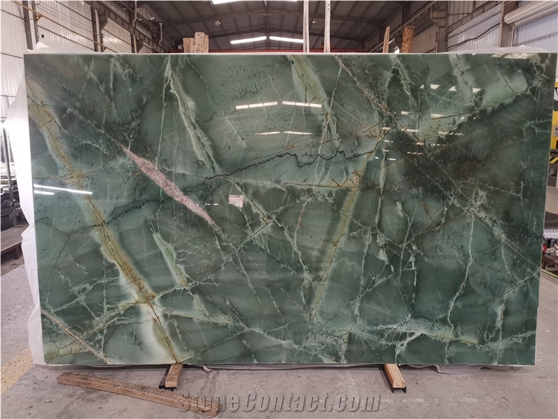 Wave White Vein Pop Style Royal Green Quartzite Slabs from China ...