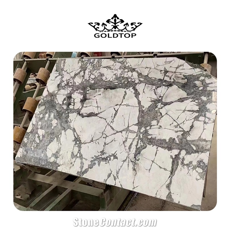 Luxury Winter River Snow Marble Slabs For Wall from China ...