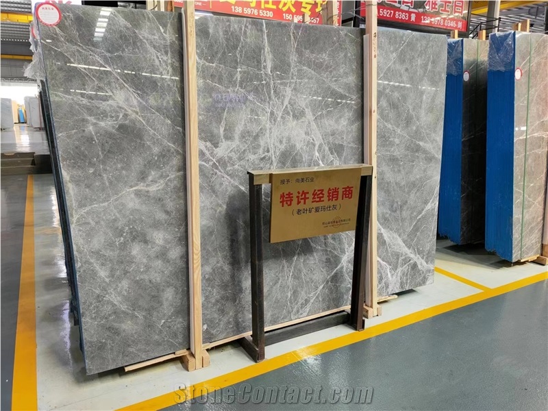 Hermes Grey Marble Slabs Emperador Fume Ash Stone Floor Use from China ...