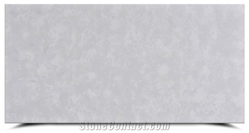 Cement Grey Quartz With White Texture Quartz Slabs AQ8627 from China ...