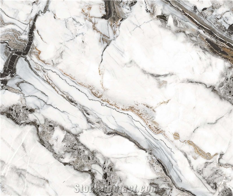 Aq2871 3D Surface Panda White Quartz Slabs from China - StoneContact.com