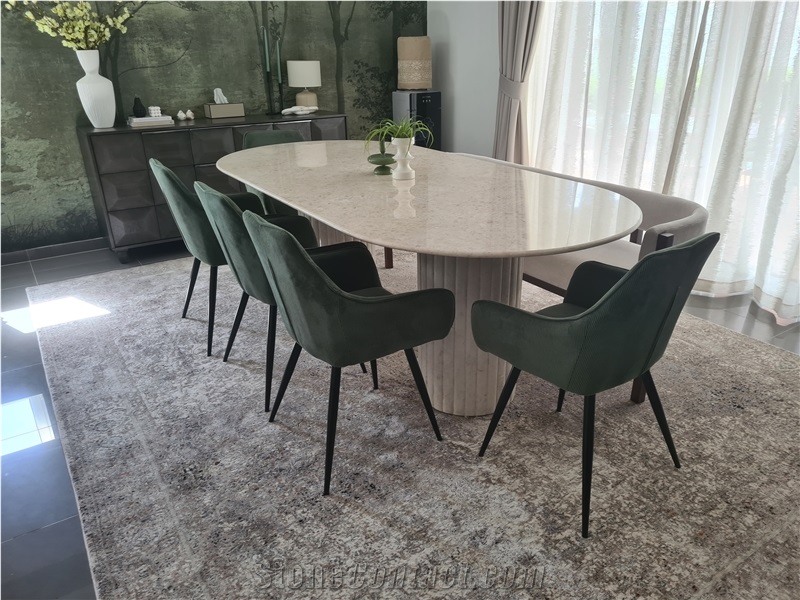 Artemis Beige Marble Table Top from Oman - StoneContact.com