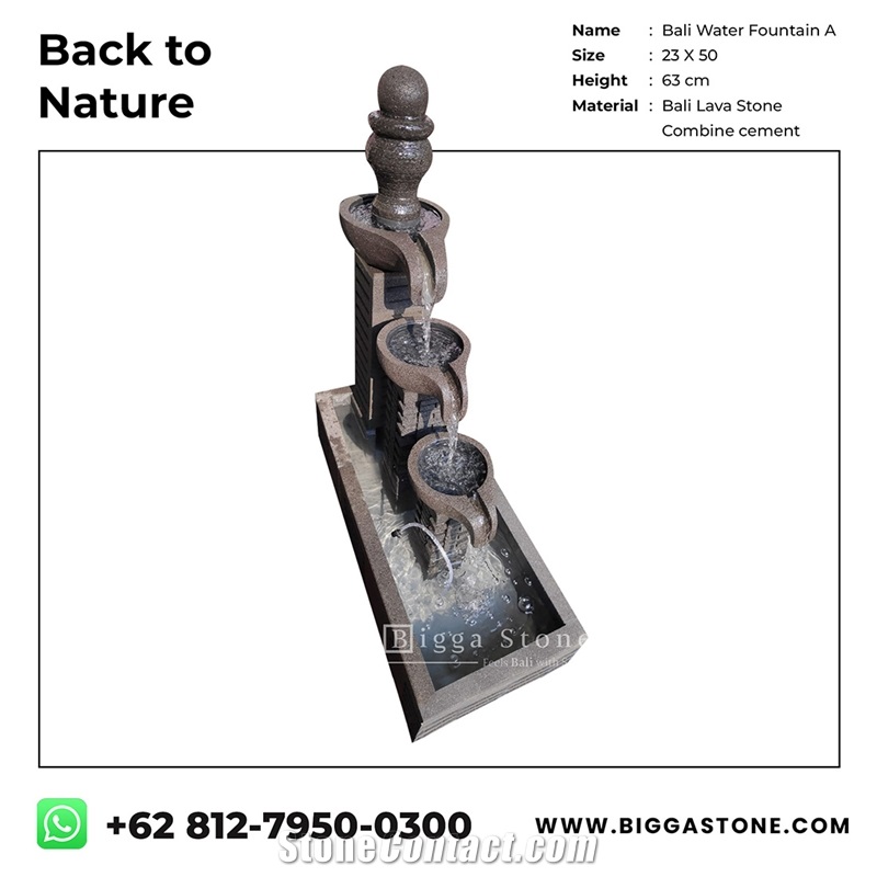 Basalt Water Fountains in Indonesia - Natural Stone - StoneContact.com