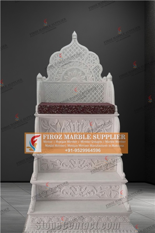 Taj Mahal Marble Masjid Mimber Staircase Design from India ...