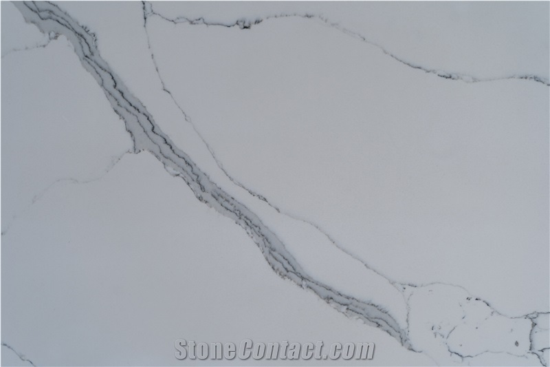 Artificial Quartz White Engineered Stone Slabs from China ...
