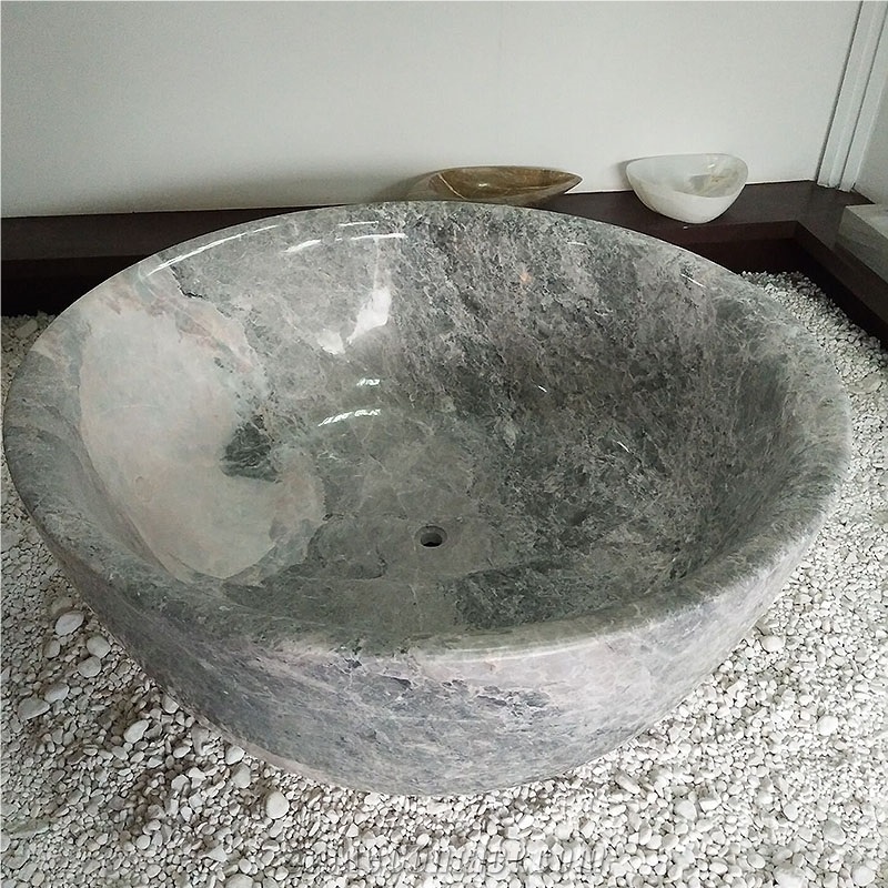 Customized Athena Grey Marble Bathtub from China - StoneContact.com
