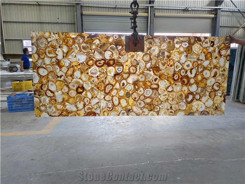 Brown Agate Semiprecious Slabs Translucent Stone Slabs from China ...