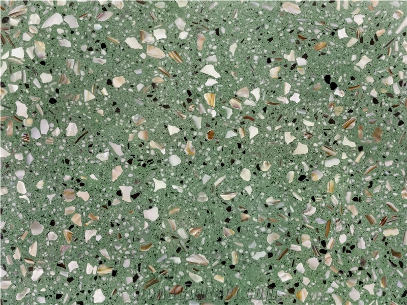 Green Stone Look Precast Terrazzo Tiles - Artificial Stone ...