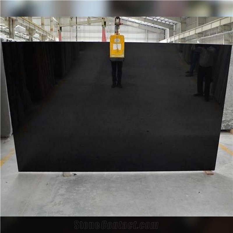 Absolute Black Granite Slabs from India - StoneContact.com
