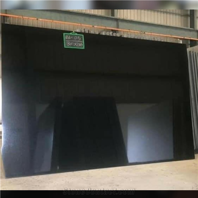 Absolute Black Granite Slabs from India - StoneContact.com