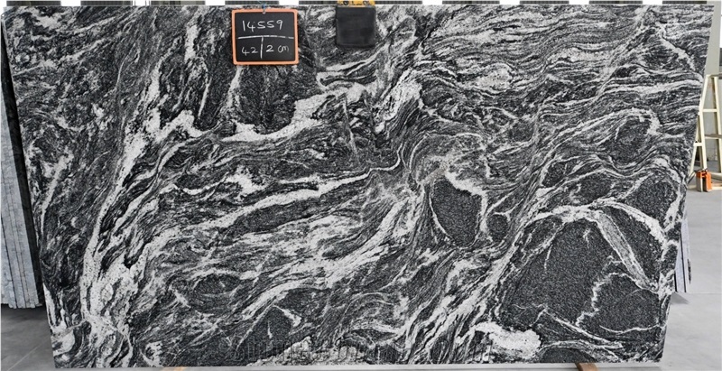 Cosmic White Granite Slabs from India - StoneContact.com