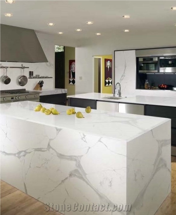 Statuario Classico Quartz Slabs from China - StoneContact.com
