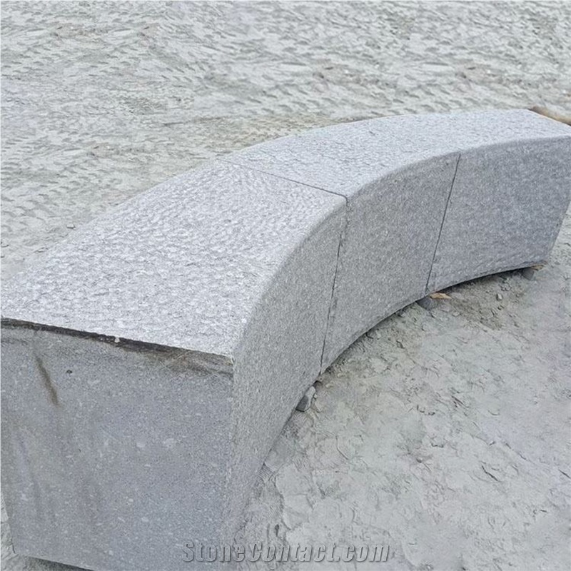 Picked Surface Grey Granite Exterior & Garden Lawn Edging Curved Kerbs ...