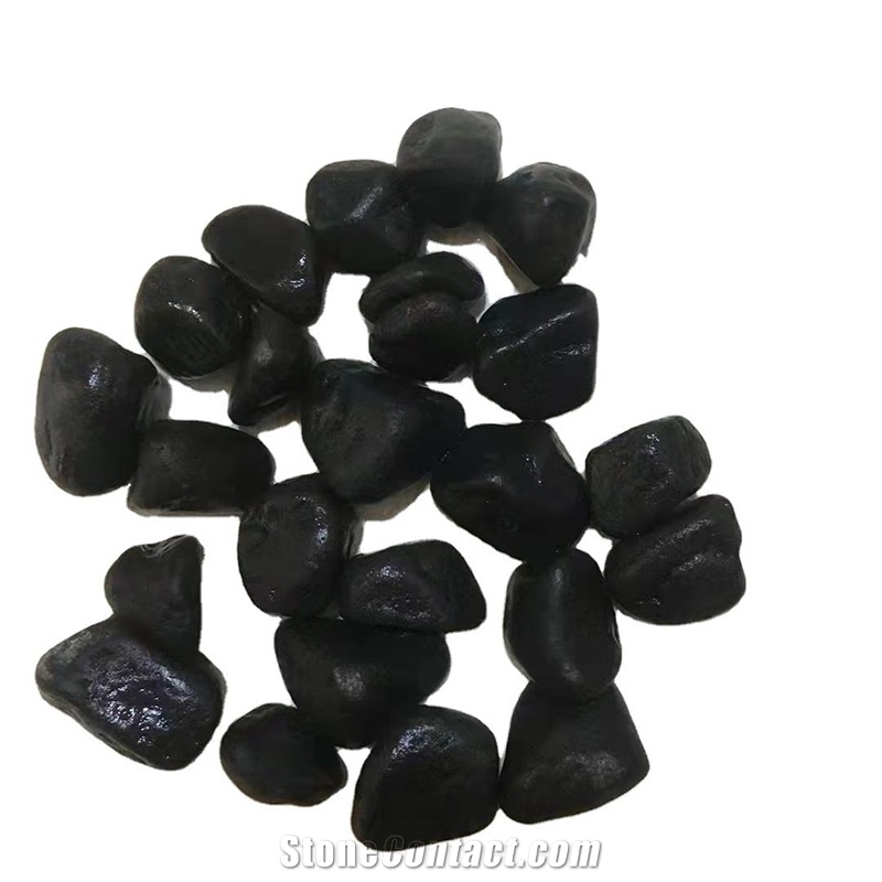 Basalt Garden Pebbles - Natural Stone - StoneContact.com