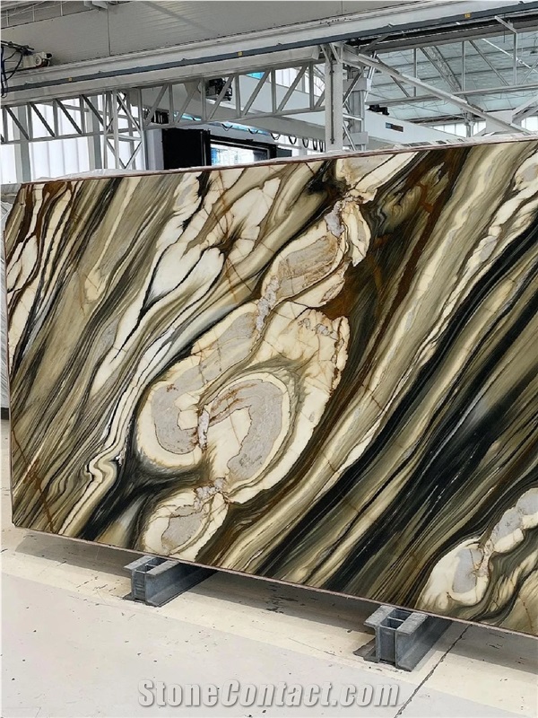 Luxury Unique Rough Edge Calacatta Oyster Marble Slabs from China - StoneContact.com