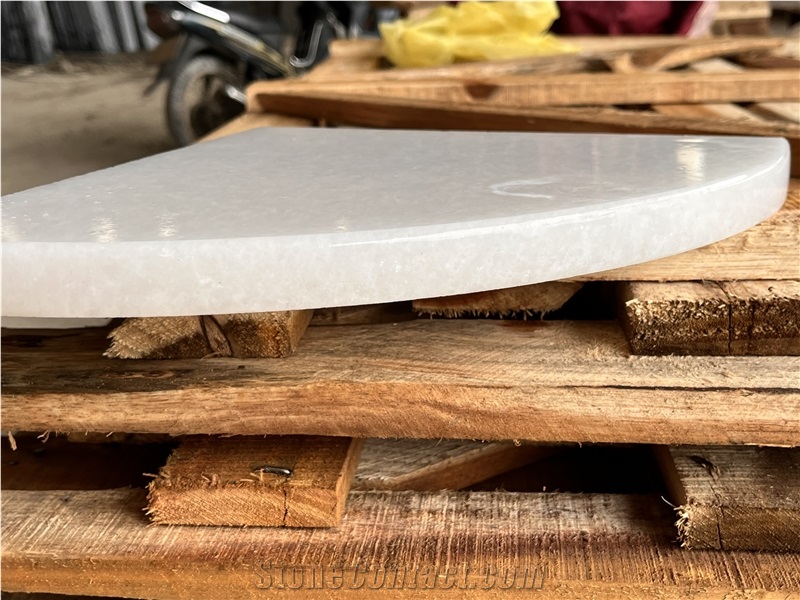 Crystal White Marble Corner Wall Tiles from Viet Nam - StoneContact.com