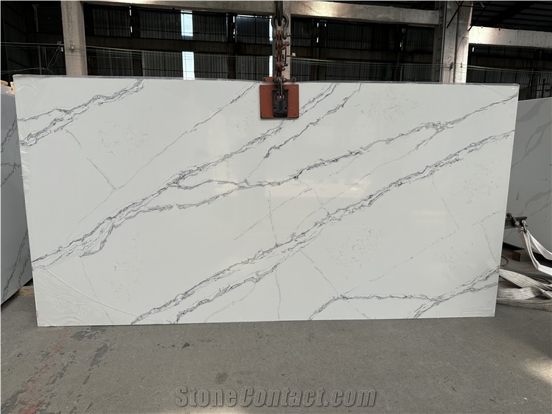 Calacatta 2Cm Quartz Tiles For Kitchen from China - StoneContact.com