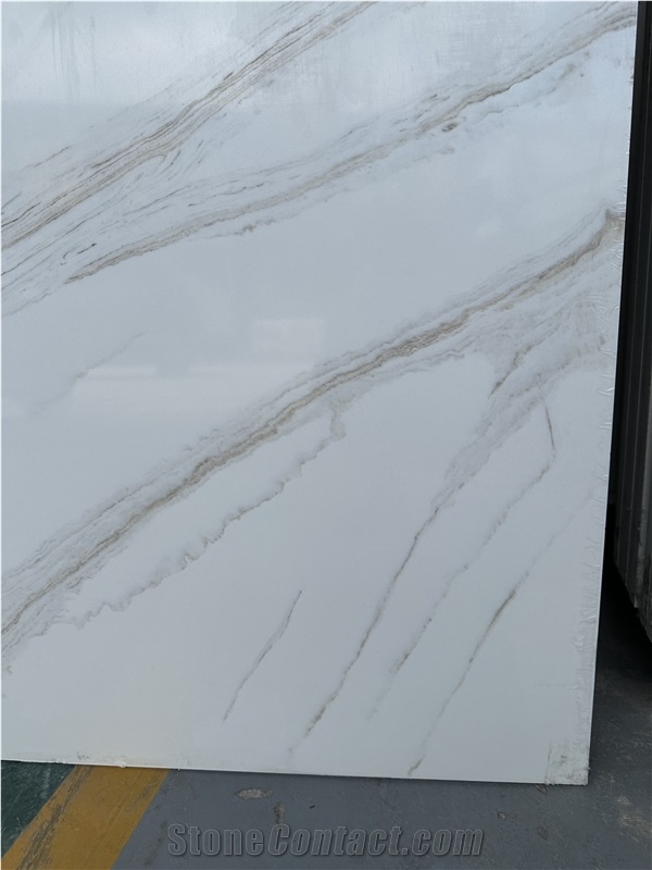 LY071-1 Calacatta Engineered Artificial Stone Quartz Slabs from China - StoneContact.com