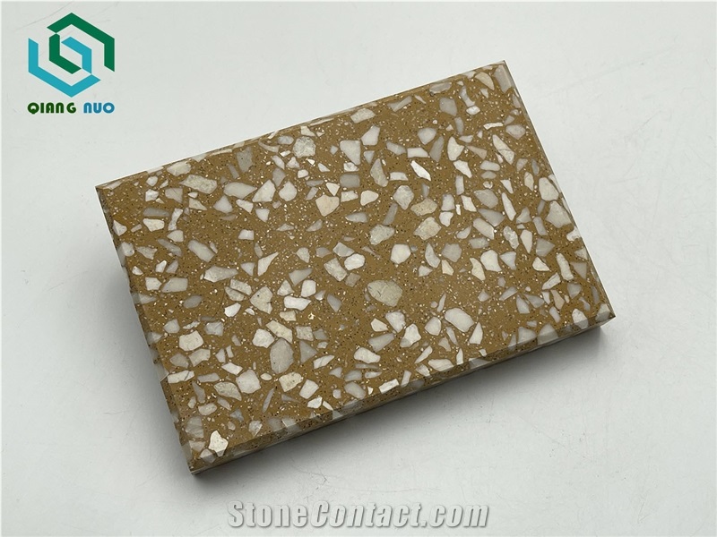 Coffee Colored Stone Slab Floor Dedicated Terrazzo Slabs from China ...
