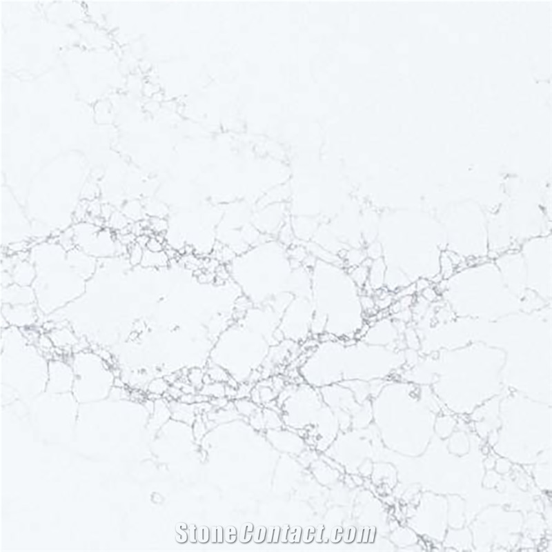 Polished White Engineering Board Quartz Slabs from China - StoneContact.com