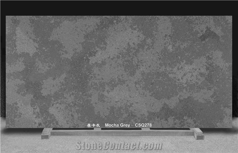 Mocha Grey Quartz Slabs from China - StoneContact.com