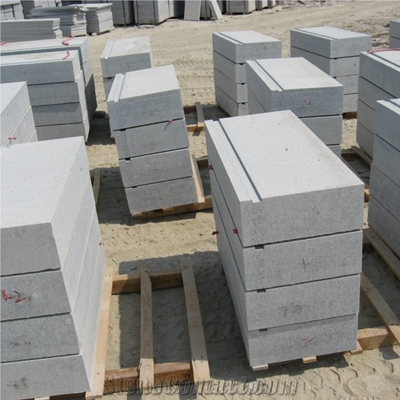 Grey Granite Stone Steps Blocks With Black Strips from China ...