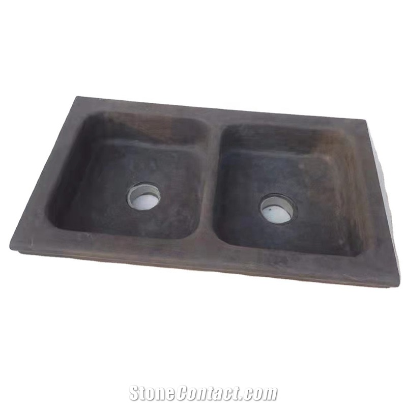Blue Honed Limestone Basins - StoneContact.com
