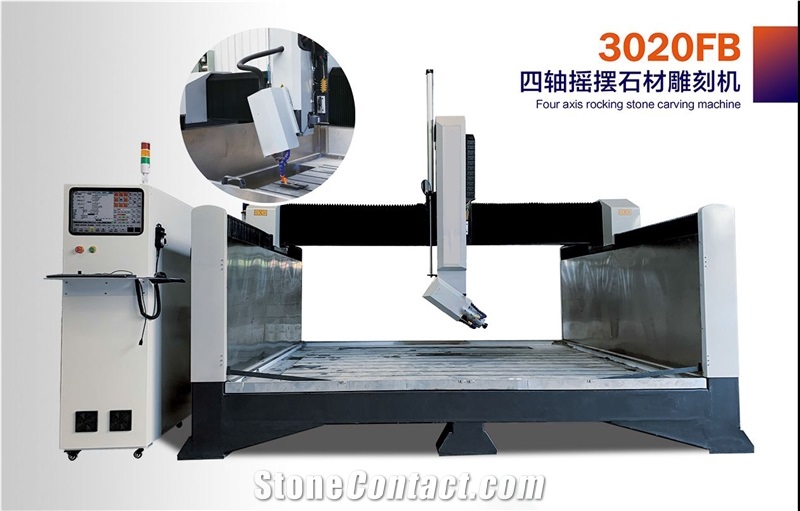 3020FB Four Axis Rocking Stone Carving Machine from China ...
