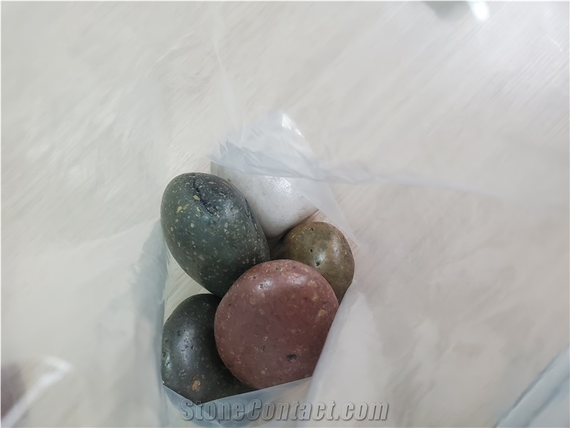 A Grade Polished Mixed Pebble Stones from China - StoneContact.com