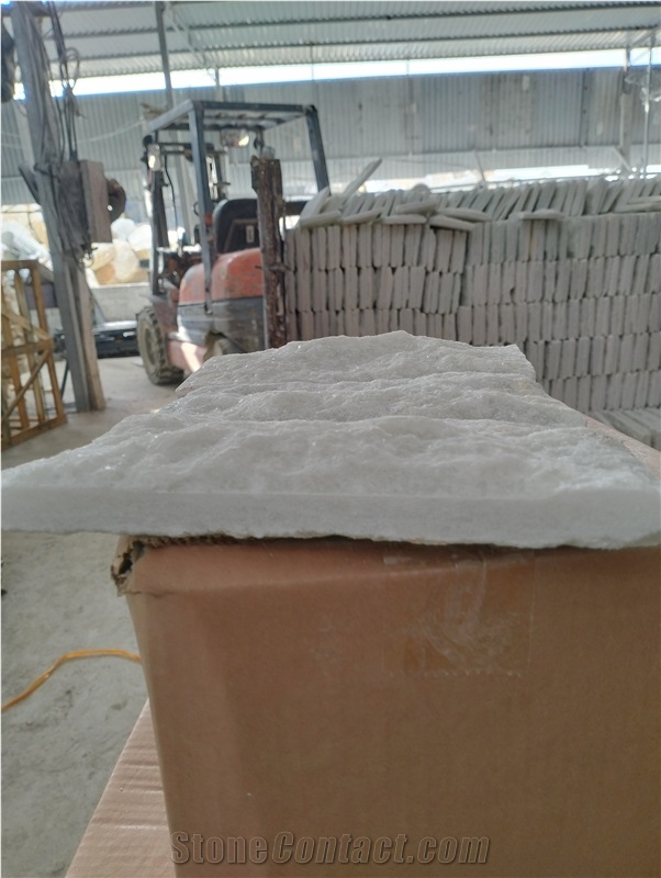 Crystal White Split Surface Stone Veneer from Viet Nam - StoneContact.com